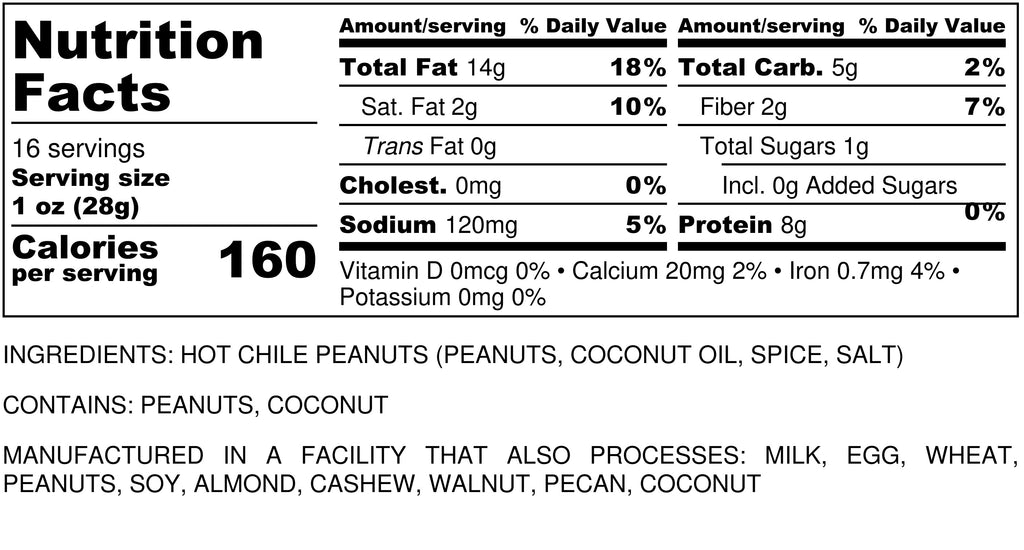 Peanuts - Hot Chile | Napa Nuts
