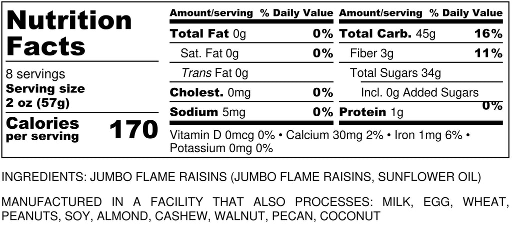 Raisins - Red Flame - Jumbo | Napa Nuts